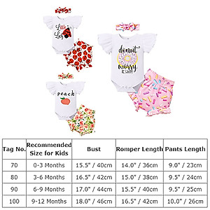 IMEKIS Aloha Beaches Pineapple Outfit Baby Girl Ruffle Sleeve Romper Shorts Pants Headband Hawaii Summer Themed fruits 1st Birthday Coming Home Clothes Newborn Hawaiian Themed Baby Shower 6-9 Months