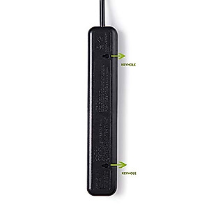 Power Strip Surge Protector with 6 Outlets Heavy Duty 6 ft Extension Cord for Home and Office by Easylife Tech, Black