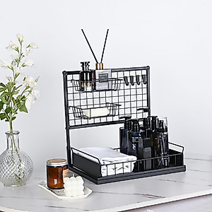 Under Sink Storage,Under Bathroom Sink Organizer and Storage, No Drilling Rustproof Stainless Steel Pull Out Shelf for Kitchen Bathroom (Black)