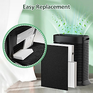 HPA300 True HEPA Filter Replacement Compatible with Honeywell Air Purifier HPA300 Series, HPA300, HPA304, HPA8350, HPA300VP, HPA3300b, HPA5300, Pack of 6 HEPA R and 8 Pre filters A HRF-AP1