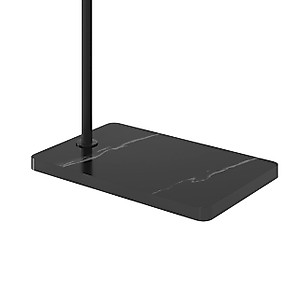 HOMEFORT Metal Coat Rack, Modern Coat Tree with 3 Hooks, L Shaped Coat Hanger Stand, Freestanding Coat Rack for Entryway and Corner, Black