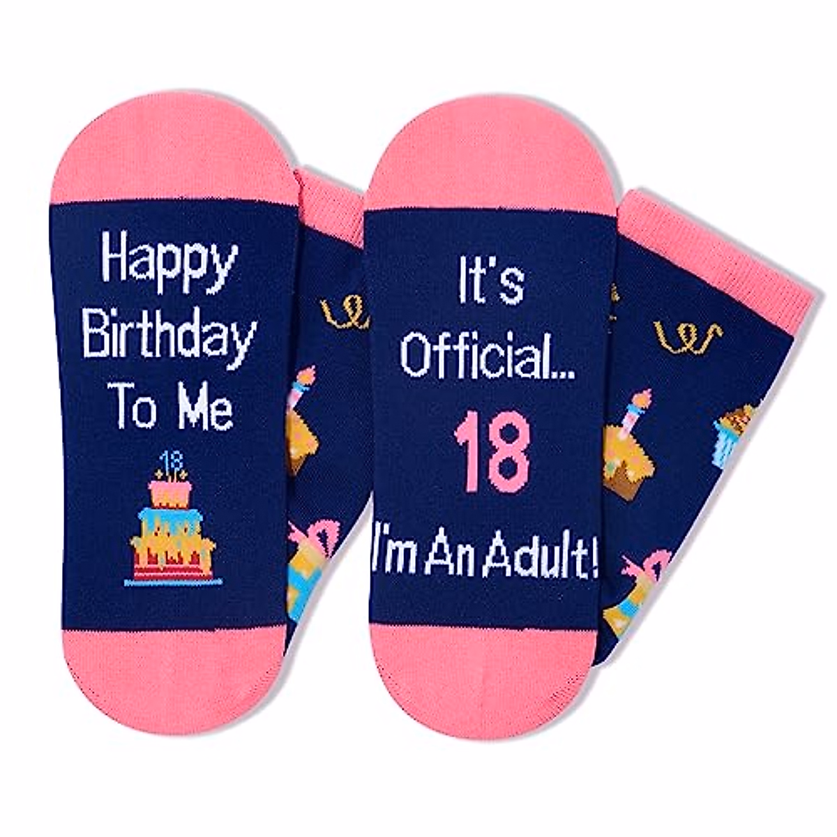 Zmart Gifts for Teenage Girls Gifts for 18 Year Old Girl 18th 18 Year Old 18 Yr Old Girl Birthday Gifts, Funny Novelty Cute Socks for Teen Girls