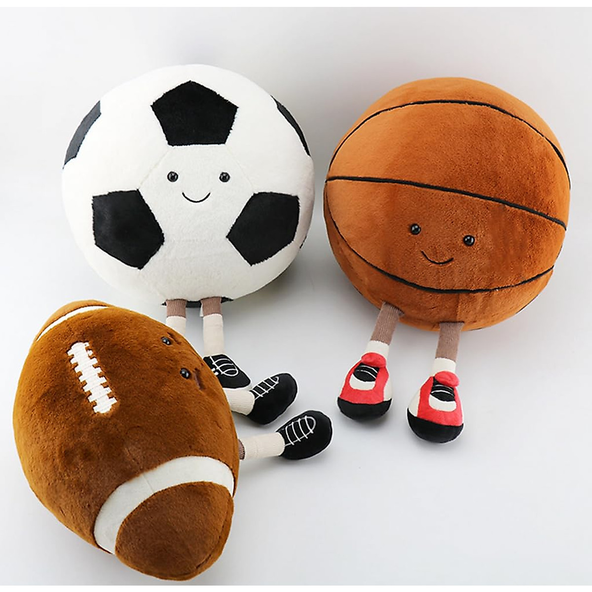 XIYUAN 13 inch Stuffed Sports Balls Toy Creative Football Doll Fun Cute Plush Doll Toy Plush Stuffed Spherical Soft Toys Sports Throw Pillow CushionKids Gift(Rugby)