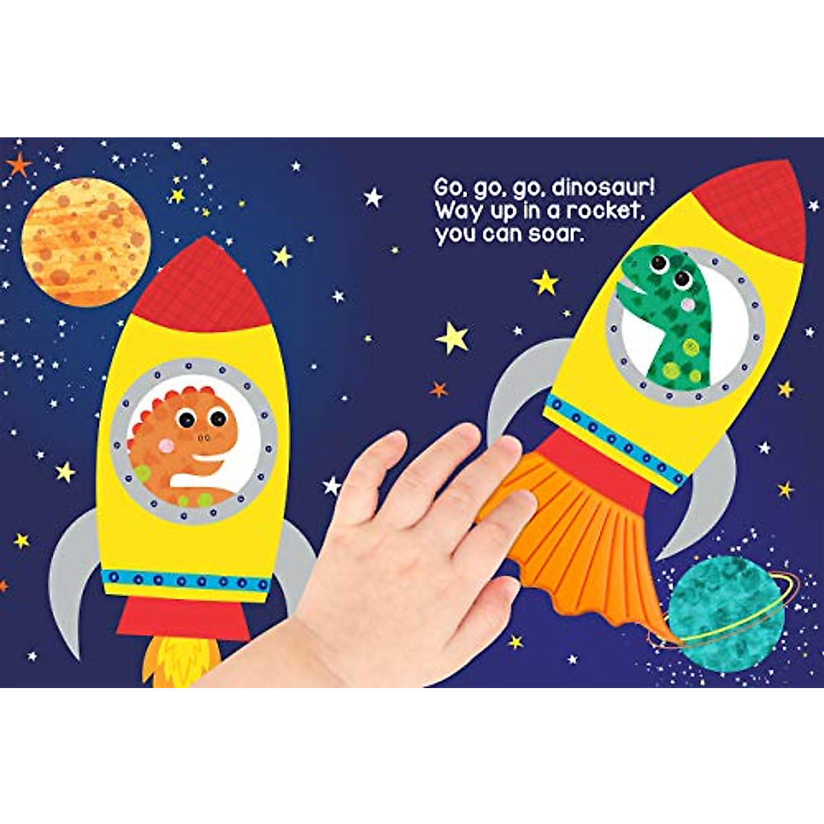 Go, Go, Go, Dinosaur - Silicone Touch and Feel Board Book - Sensory Board Book