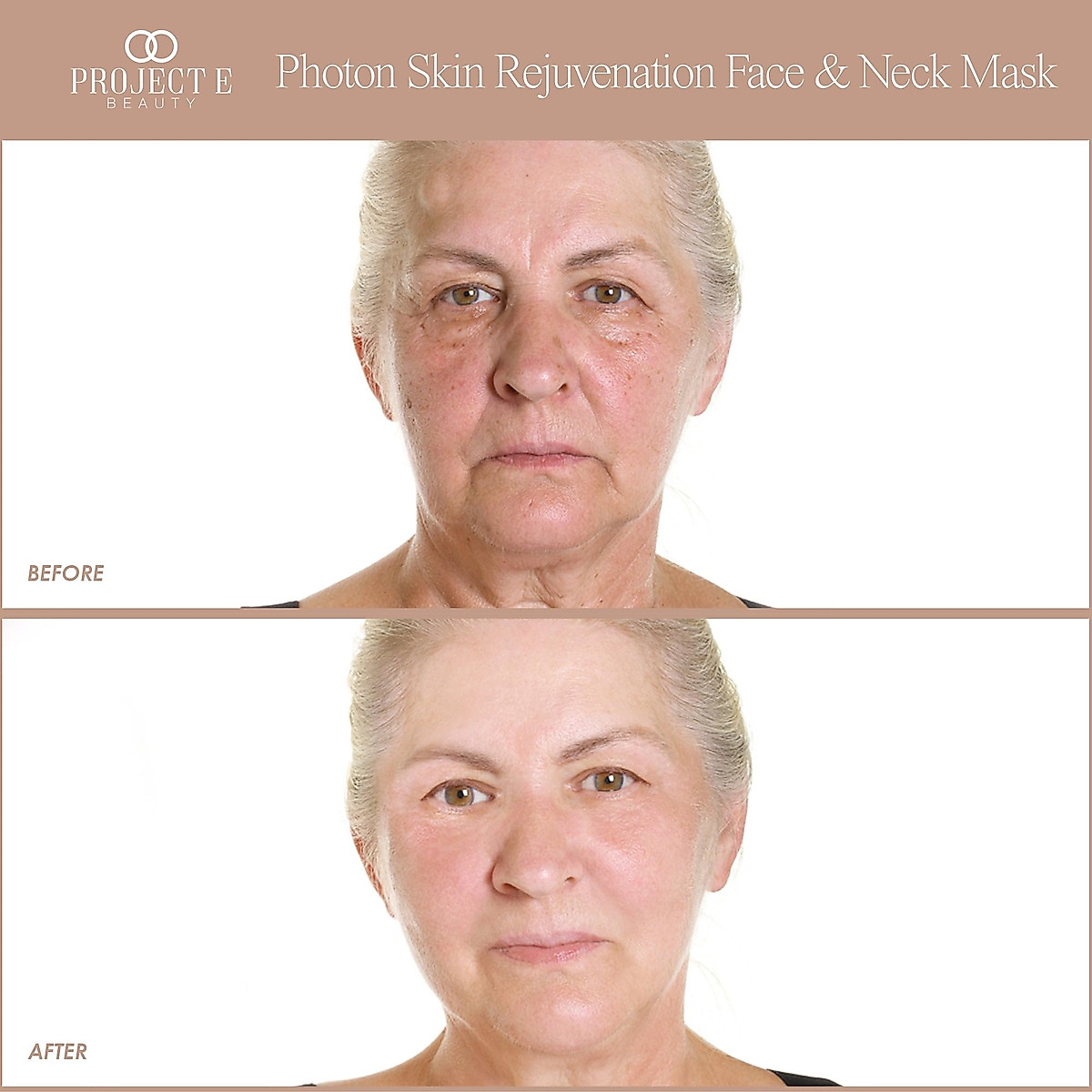 Project E Beauty LED Light Therapy Mask | LED Face & Neck Mask | Skin Rejuvenation | 7 Colors | Anti Aging | Reduce Wrinkles | Anti-inflammation | Brightening Skincare Mask