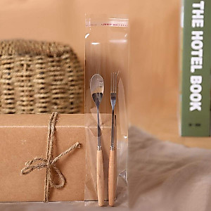 Pretzel Bag 200 PCS Clear Pretzel Rod Bags 2 x 10.8 Inch Self Adhesive Bag Clear Flat Treat Bags for Donut Bars Candy (2 x 10.8 Inch)