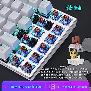 e Element Gaming Keyboard Tea axis 81 Key Anti-Ghost Key Mechanical Type LOL Game for Keyboard RGB Light-Emitting LED Backlight with English Array USB Wired high-Speed Reaction Waterproof Game fo
