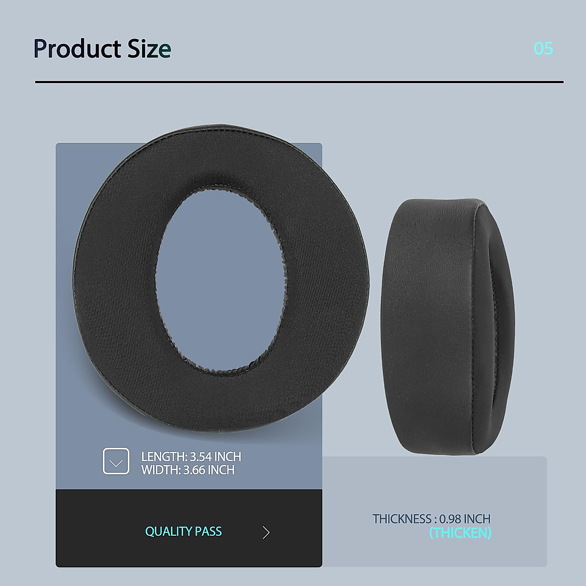 Wzsipod Premium PS5 Cooling Gel Earpads, Replacement Cushions Designed for Enhanced Comfort, Superior Sound Quality and Ultimate Gaming Experience, Black