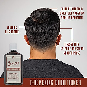 Suavecito Hair Thickening Conditioner With Niacinamide For Thinning Hair - Biotin Conditioner With Caffeine - Repairs Damaged Hair & Fights Hair Loss