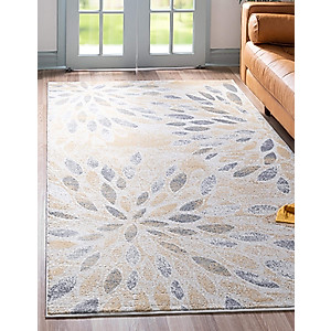 Unique Loom Sumter Collection Area Rug - Rhett (9' x 12' Rectangle, Yellow/ Gray)