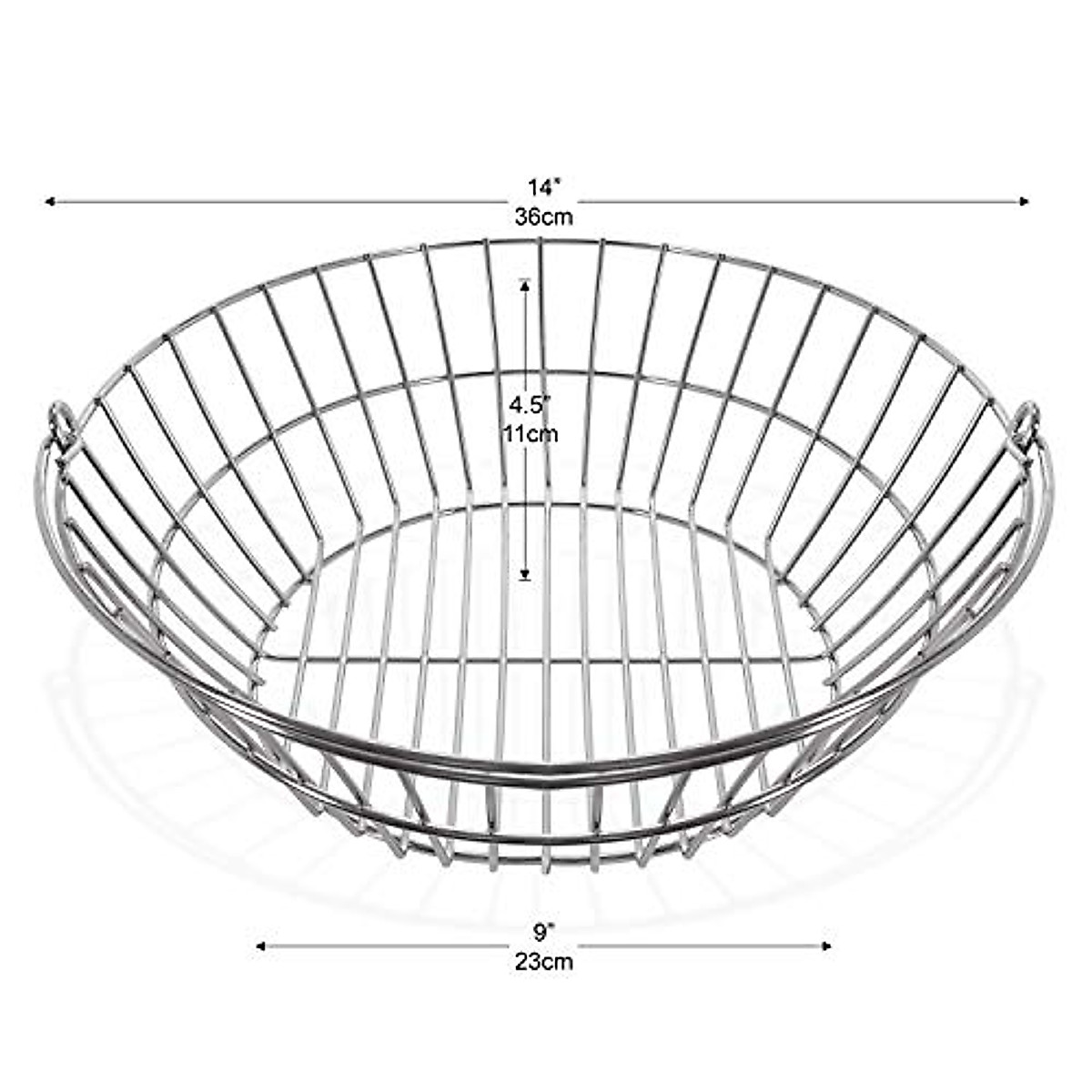 Premium Products Corp. Ash Basket with Handle - Perfect for Large Big Green Eggs & Kamado Joe Classic Sizes - Fits Most Grills - Free - Bonus Instant Read Thermometer (1)