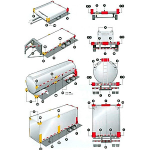 Dot-C2 Red/White Reflective Safety Conspicuity Adhesive Tape 2 Inch x 150 Feet - for Vehicles,Trailers,Boats,Signs (2 In x 150 Ft)