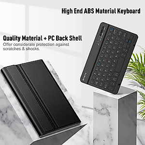 FINTIE Keyboard Case for Samsung Galaxy Tab A7 Lite 8.7 Inch 2021 Model (SM-T220/T225/T227), Slim Lightweight Stand Cover with Magnetically Detachable Wireless Bluetooth Keyboard, Black