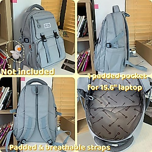 Leaper Water-resistant Laptop Backpacks Lightweight Bag for Women Book bag Casual Daypack Pink