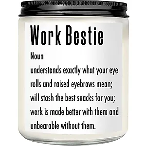 Gifts for Co-Workers,Work Bestie Gifts,Farewell Gifts for Coworkers,Funny Birthday Gifts for Women,Bestie,Funny Candles,Coworker Gifts for Women, Goodbye Gifts for Bestie,Friend