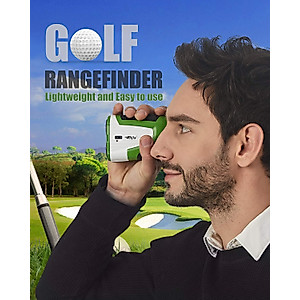 BIJIA Golf Rangefinder with Slope Switch-700Yards 6X Laser Range Finder with Slope On/Off Switch Rechargeable High Precision Flaglock/Scan/Slope/Angle/Speed/Vibration for Golfing/Tournament Legal