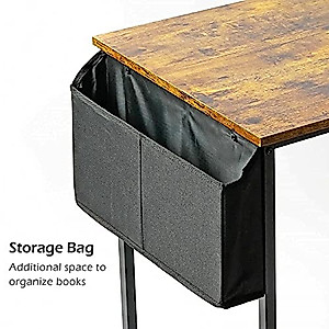 Small Desk for Small Spaces - Student Kids Study Writing Computer Table for Home Office Bedroom School Work PC Workstation,Rustic 30 31 Inch