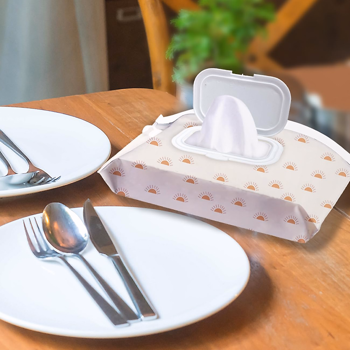 3 Pack Baby Wipes Dispenser，Baby Wipe Holder for Travel，Boho Wipes Container， Reusable Wet Wipes Pouch Portable refillable Wipe Holder for Travel