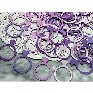 Mixed Purple Engagement Ring Confetti - Bridal Shower Decor - Handcrafted in 2 business days - Set of 150