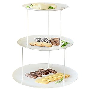 Youngever 3 Tier Serving Tray, 3 Tier Cupcake Stand, Dessert Stand, Plastic Platter Tray, Appetizer Serving Tray