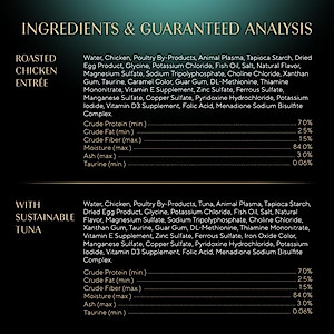 SHEBA PERFECT PORTIONS Cuts in Gravy Wet Cat Food Trays (12 Count, 24 Servings), Signature Tuna and Roasted Chicken Entrée, Easy Peel Twin-Pack Trays