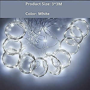 20x10ft White Sheer Backdrop Curtains with Lights for Parties, Wrinkle Resistant Backdrop Curtain for Baby Shower Birthday Wedding Photo, 4 Pack 5x10FT Curtains