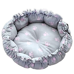 LINLIJIA Dog Kennel, Dog Crate, Sturdy Durable Dogs Nest, Round Cat Bed Deep Sleeping Bed Dog Cat Winter House Drawstring Design Pet Mat for Kitten Puppy Sleeping Supplies