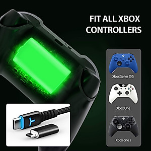 6amLifestyle 4 Pack Controller Holder Stand Built in Anti-Slip Pads and Rechargeable Controller Battery Pack for Xbox Series X|S, Xbox One