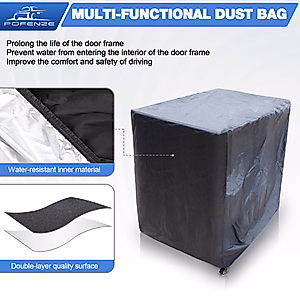 POFENZE Door Storage for Jeep Movable Door Hangers with Dust Bag for 2/4 doors Jeep Wrangler TJ YJ JK JL Gladiator JT 1987-2023