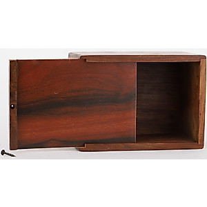 Bhartiya Handicrafts Wooden Cremation Urn for Human or Pet Ashes | Handmade Solid Rosewood Urn (we are always with You, L - 9 X 6 X 4.7'' (190 Cu/in))