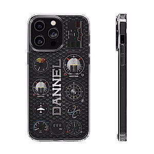 TWENTI Personalized Pilot Gauges Aviation Phone Case Airplane Gifts Plane for Aviator Pilots Compatible with iPhone 14 13 12 11 Plus Mini Pro Max