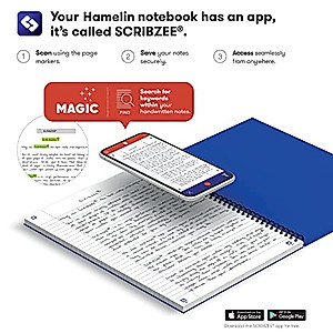 Hamelin, Spiral Notebook, 8x10in, College Ruled, Hardcover, 75shts/150 pages, 1 Subject Notebook, ULTRA Violet