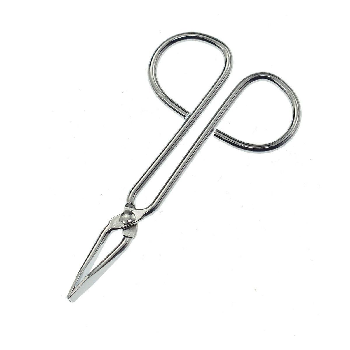 Motanar (2 Pack) Scissors Shaped Eyebrow Tweezers Clip - Flat Tip Tweezers Hair Plucker for Hair and Eyebrows Personal Care Multicolor (Silver & Straight)