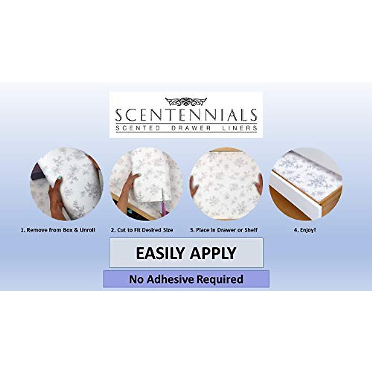 Scentennials Poppy Delight Scented Drawer Liners - (16.5 x 22 Inch) Poppy Floral Print - Premium Quality Shelf Liner Sheets - Ideal for Kitchen, Drawer & Closet, Non-Adhesive Design