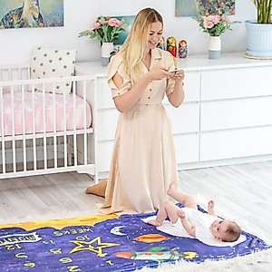 KEMINA BLANKETS Baby Monthly Milestone Blanket Boy, Milestone Blanket for Baby Boy, Outer Space Baby Blanket Nursery Includes Photography Prop, Space, Boy Milestone Blanket 60x40