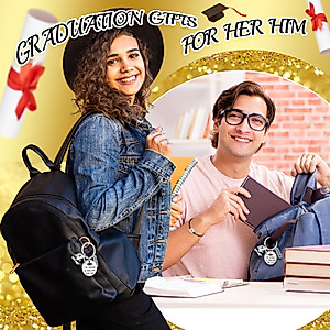 Junkin 20 Pack Graduation Bracelet Gift for Her Him Graduation Keychain Class of 2024 Student Compass Bracelet College School