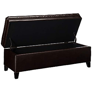 Christopher Knight Home Juliana PU Storage Ottoman, Brown