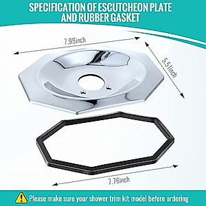 Dreyoo Compatible with Price Pfister Avante Shower Trim Kit, Applied for Tub and Shower Faucet Replacement, Push Pull Shower Valve Parts with Cartridge, Escutcheon, Screws, Sleeve, Handle and Gasket