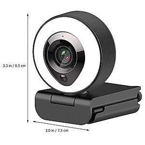 SOLUSTRE Web Camera 1 Set camera High Definition Webcam Video Webcam Advanced webcam with microphone Fill light webcam Webcam Live Streaming Webcam USB Webcam laptop computer plastic 4k