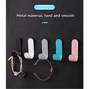 Funmaypoon Cute Adhesive Hooks - Heavy Duty Wall Hooks for Hanging Coats, Hats, Towels, and Keys! Waterproof Stainless Steel, 20-Pack for Bathroom and Bedroom Use.