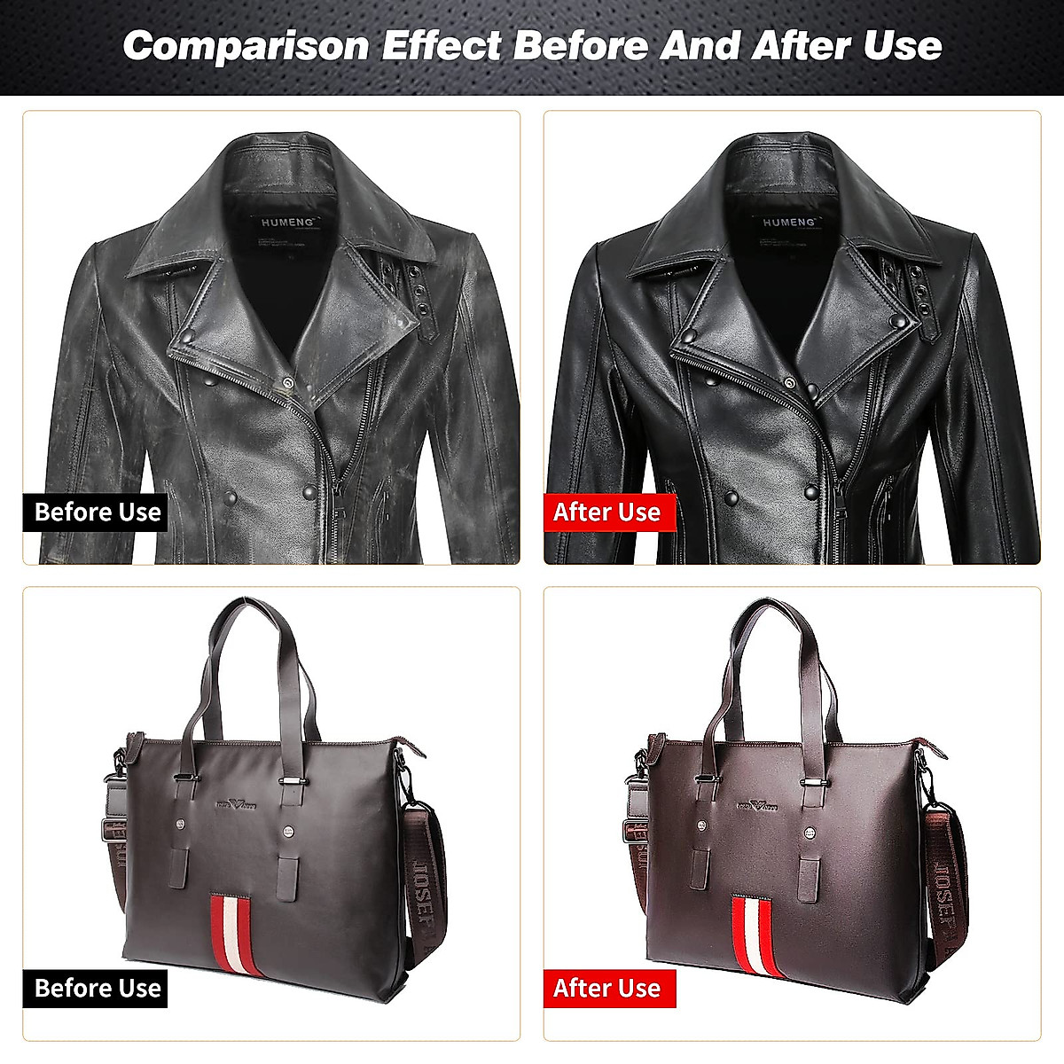 NATRUTH Leather Care Kit with Sponges, Leather Cleaner and Leather Conditioner, Leather Furniture Cleaner for Leather Sofas Car Seats, All Leather Items