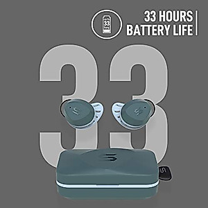 SOUL S-FIT True Wireless Earbuds - Waterproof, Shock-Resistant Earphones with Customizable Fit, Bluetooth 5.0, Transparency Mode, and Long Battery Life for Running, Gym, and Outdoor Activities (Green)