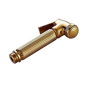 ZLOCYIVHE Bidet Sprayer Faucet Set with Cold Water Brass Handheld Toilet Bidet Attachment Pressure Sprayer Wall Mount Single Handle Bidet Spray Set for Personal Hygiene,Antique(Gold)