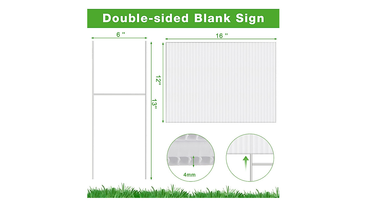 20 Pack Yard Signs with Stakes - Outdoor Lawn Sign Set for Events
