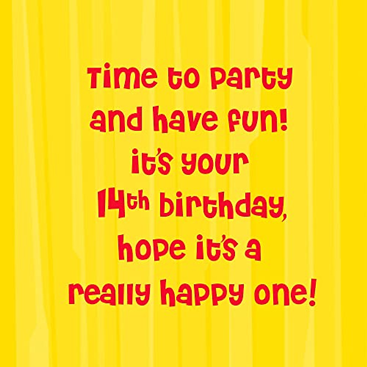 Happy 14th Birthday Card | Made in America | Eco-Friendly | Thick Card Stock with Premium Envelope 5in x 7.75in | Packaged in Protective Mailer | Prime Greetings