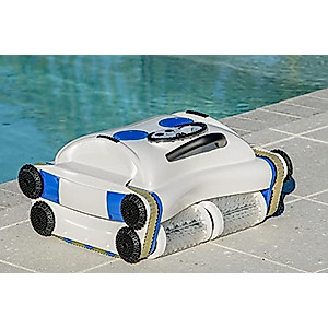 POOL BLASTER CX-1 Cordless Robotic Pool Cleaner, Automatic Vacuum for Inground and Above Ground Pools, Intelligent Wall Climbing Vac w/Strong Suction, High Capacity and Smart Scheduler