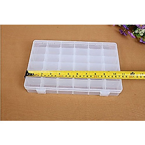 Adjustable 36 Compartment Slot Clear Plastic Storage Craft Box Organizer Container Case Tool for Jewellery Hair and Make Up Comestic Accessories