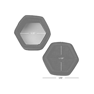 Koyal Wholesale Hexagon Velvet Wedding Ring Box, 1 Slot Velvet Ring Box Holder, Wedding Ring Boxes for Ceremony, Proposal, Engagement, Ring Bearer, Dusty Blue