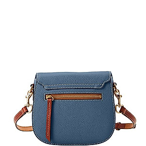 Dooney & Bourke Handbag, Pebble Grain Saddle Bag Crossbody - Blue