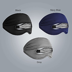 Charlux VR Sweat Band for Oculus Go Quest 2 Meta Face Mask Eye Masks Headband Guard Cover for VR Workouts Supernatural for Men Women (Navy Blue/Black/Gray, 3pcs)